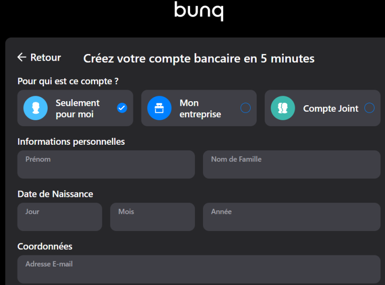 Ouvrir un compte bunq - Conditions et pièces justificatives